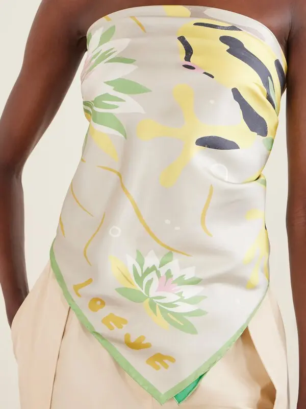 Loewe Paula's Ibiza Printed Silk-twill Scarf