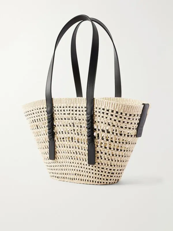 Loewe Braid Medium Raffia Tote - Neutrals