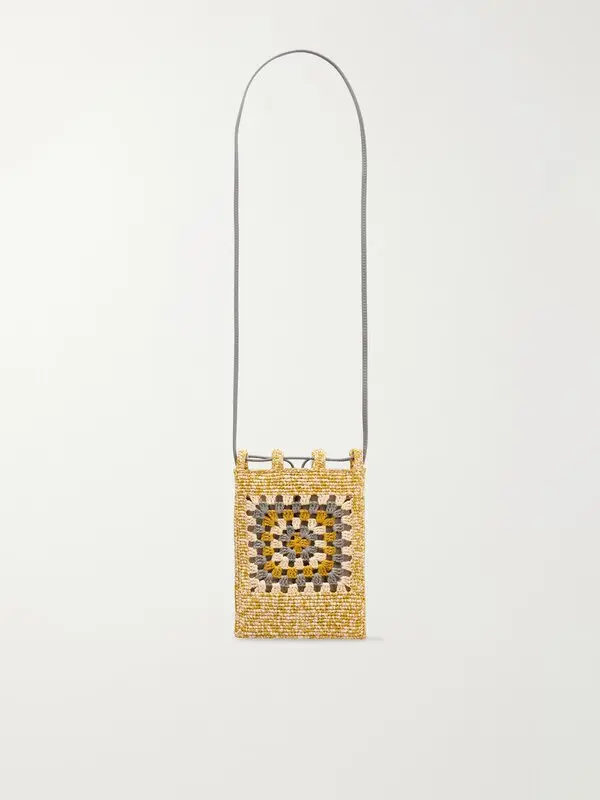 Loewe Crocheted Raffia Bucket Bag - Neutrals