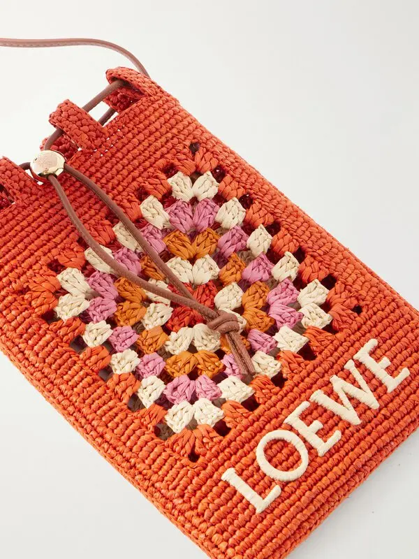 Loewe Crocheted Raffia Bucket Bag