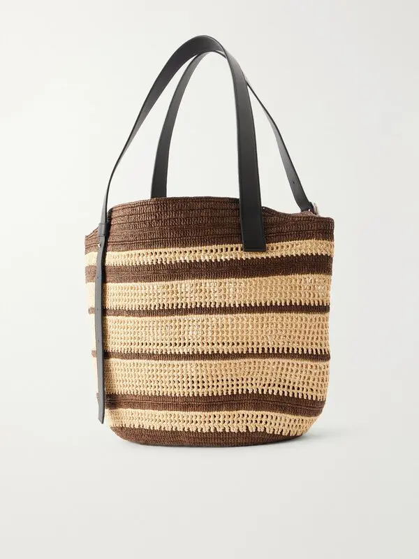 Loewe Striped Raffia Tote