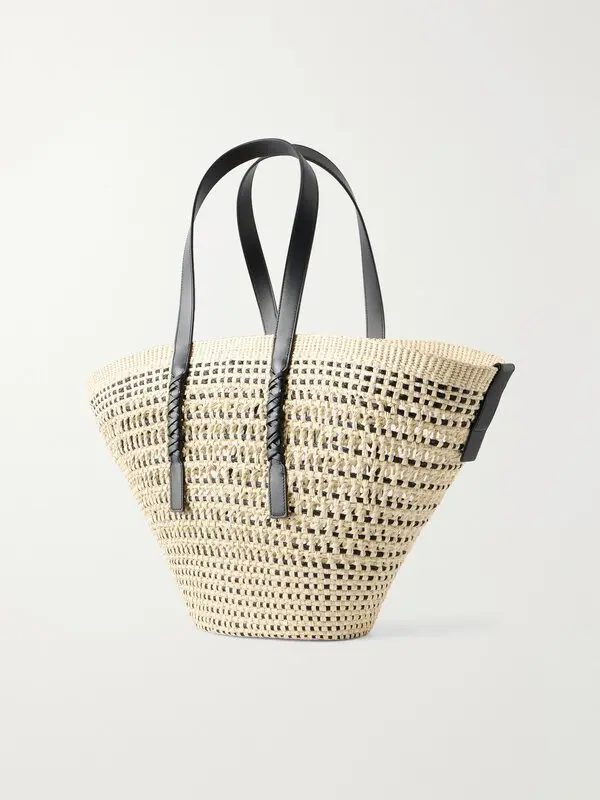 Loewe Braided Raffia Tote - Neutrals