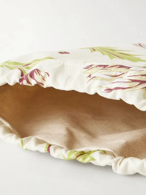 Loewe Floral-print Twill Drawstring Pouch - Neutrals