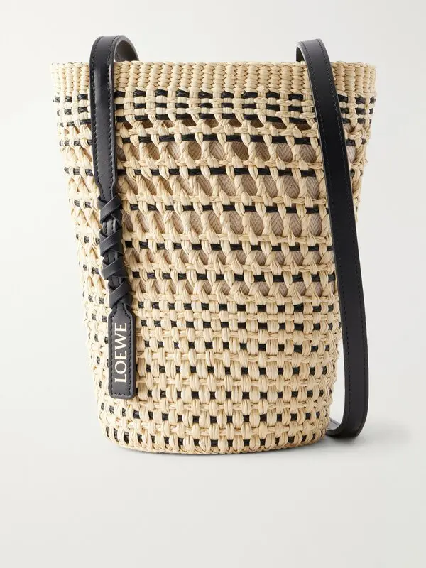 Loewe Braided Raffia Shoulder Bag - Neutrals