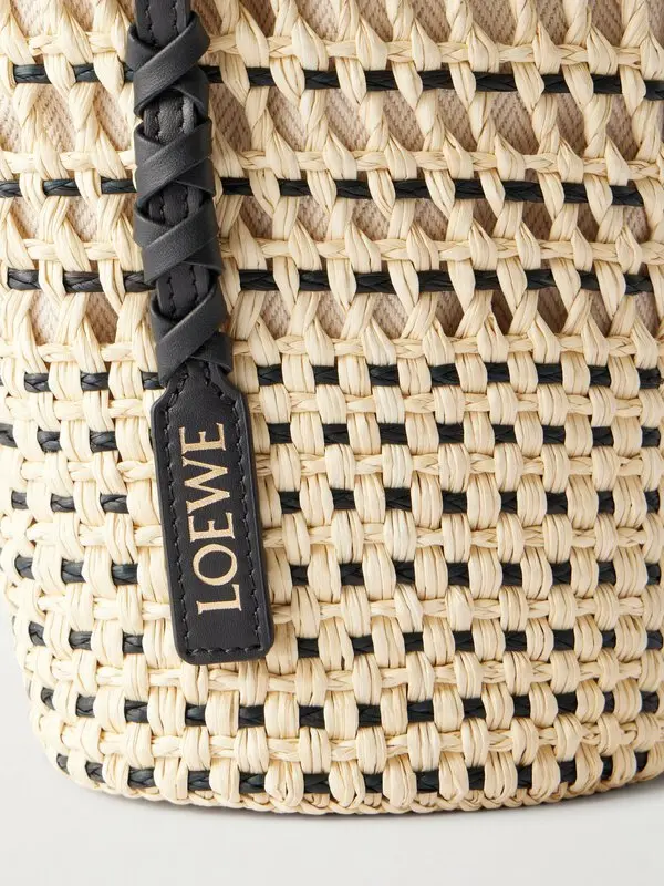 Loewe Braided Raffia Shoulder Bag - Neutrals