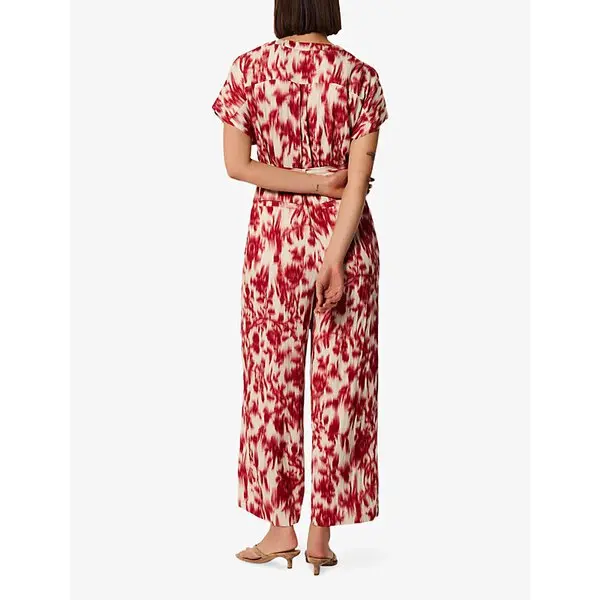 Whistles Floral Print Tie-waist Jumpsuit