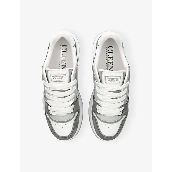 CLEENS Suede And Mesh Trainers - Grey/light