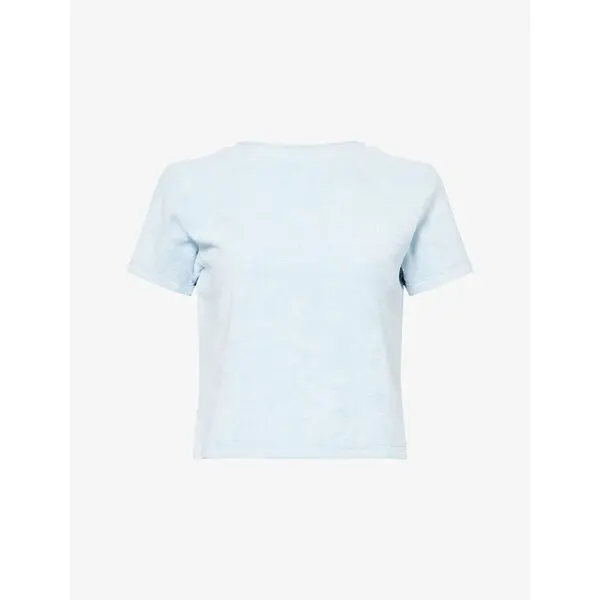 4TH & RECKLESS Livia Embroidered Logo Cotton T-shirt - Blue