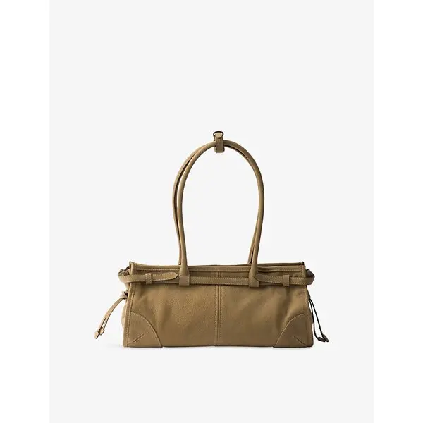 Prada Bonnie Medium Leather Handbag - Neutral