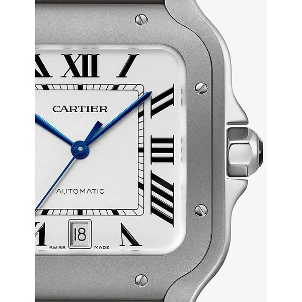 Cartier Santos Automatic Watch In Titanium