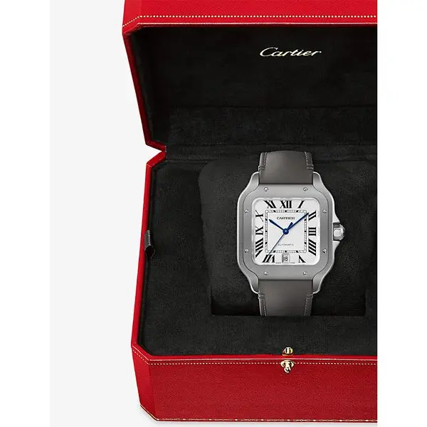 Cartier Santos Automatic Watch In Titanium