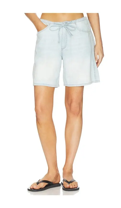 DL1961 Dl Aura Sienna Low-slung Drawstring Shorts - Blue