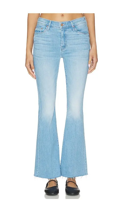 MOTHER Lil Petite Weekend Fray Jeans - Blue
