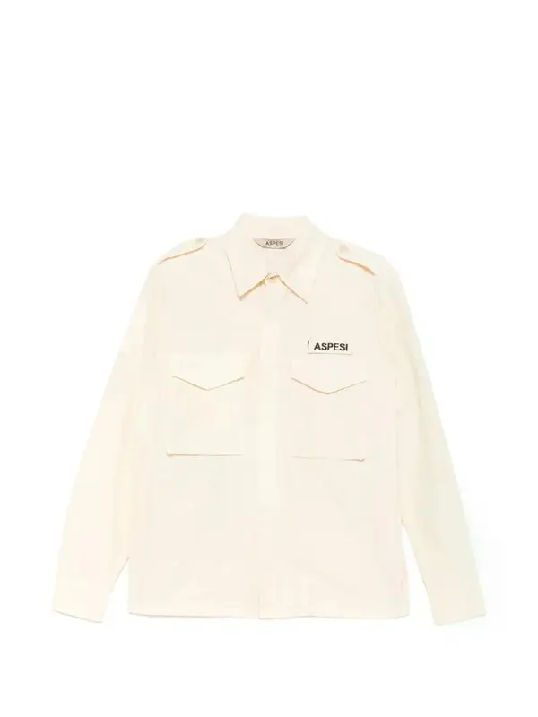 Aspesi Logo-patch Epaulette Shirt