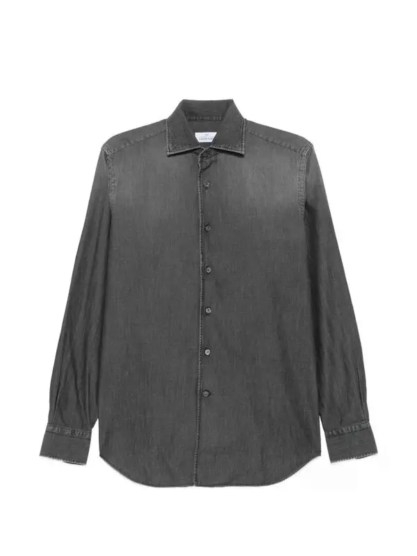 ALESSANDRO GHERARDI Denim-effect Long-sleeve Shirt - Grey