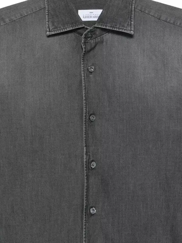 ALESSANDRO GHERARDI Denim-effect Long-sleeve Shirt - Grey