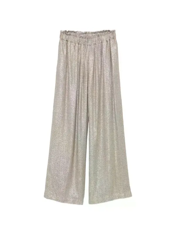 DIEGA Metallic Wide-leg Palazzo Trousers