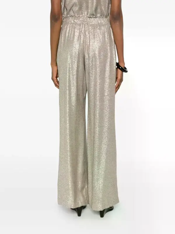 DIEGA Metallic Wide-leg Palazzo Trousers