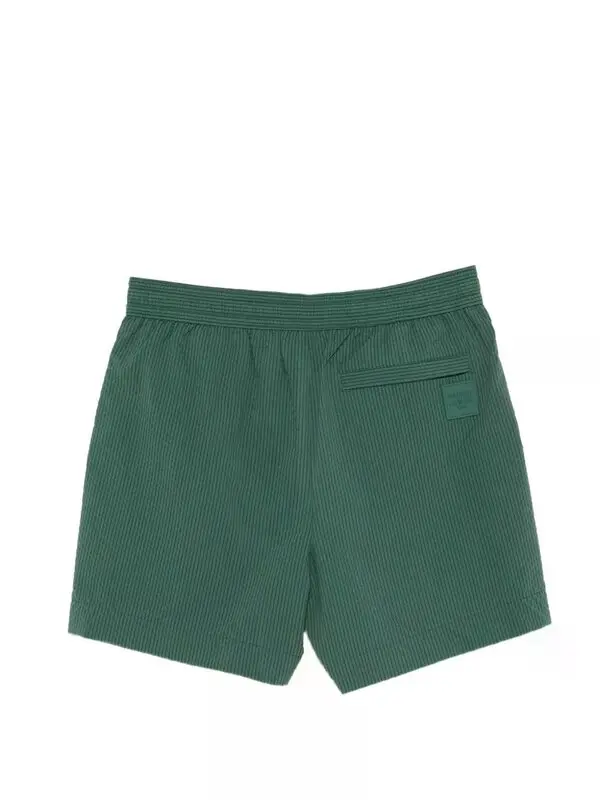 Maison Kitsuné Seersucker Logo-patch Swim Shorts