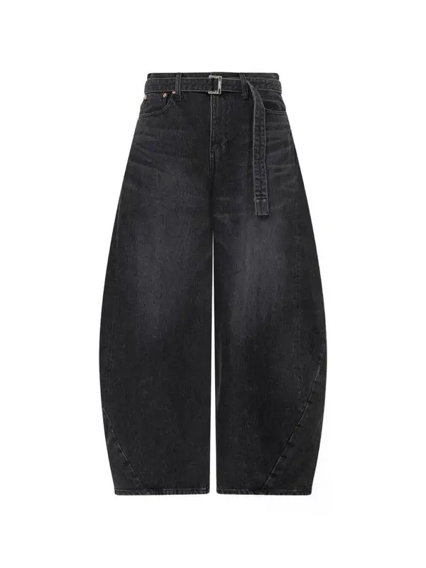 Sacai Belted Wide Leg Jeans