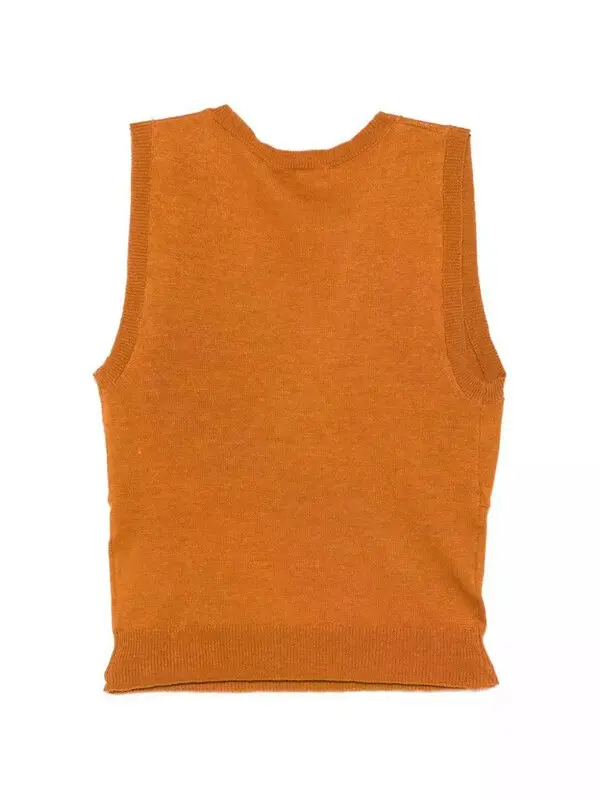 SHUSHU/TONG Bow-detail Knitted Tank Top