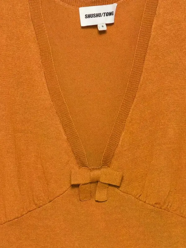 SHUSHU/TONG Bow-detail Knitted Tank Top