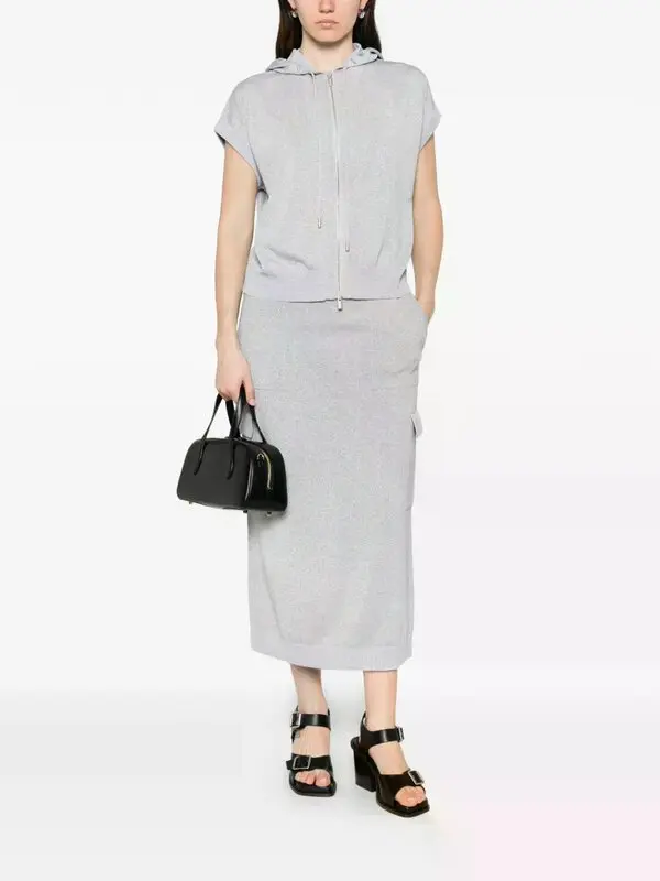 Peserico Metallic-effect Cargo Pocket Midi Skirt