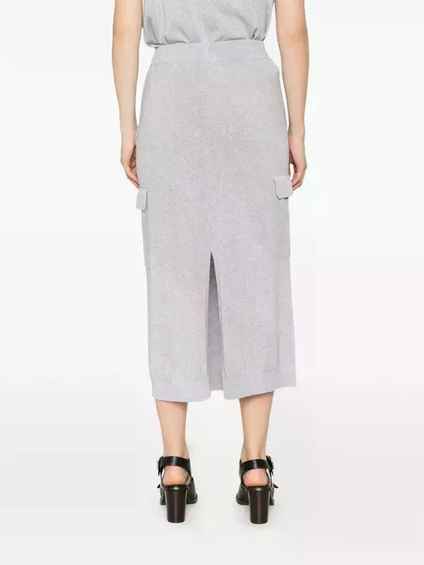 Peserico Metallic-effect Cargo Pocket Midi Skirt