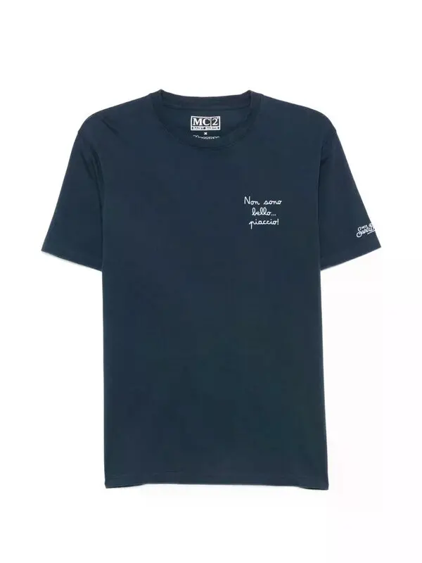 MC2 SAINT BARTH Embroidered Cotton T-shirt