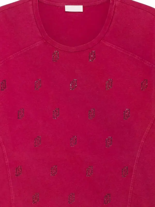 Liu Jo Short-sleeve T-shirt With Embellished Logo