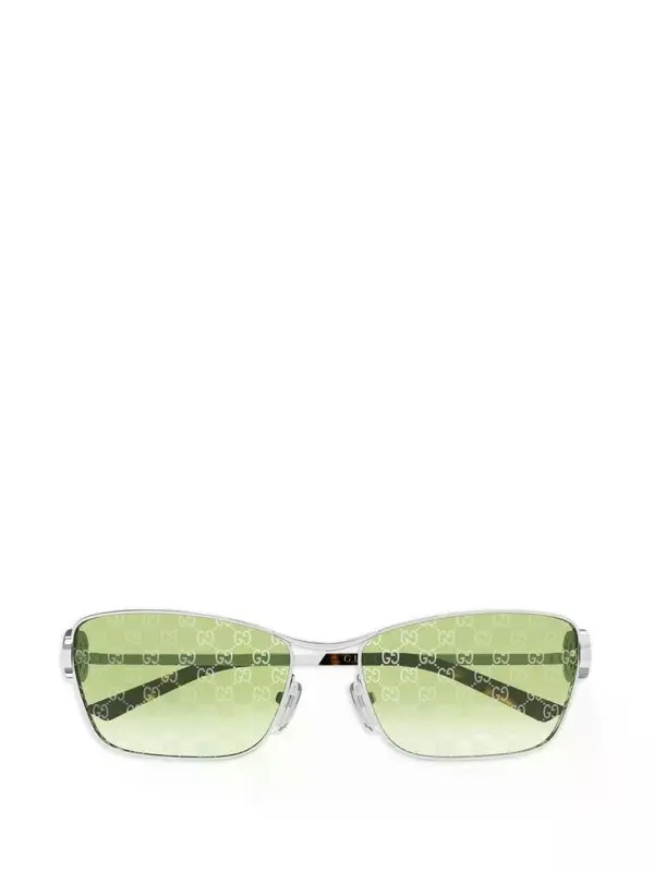Gucci Tone Logo Detail Sunglasses - Silver