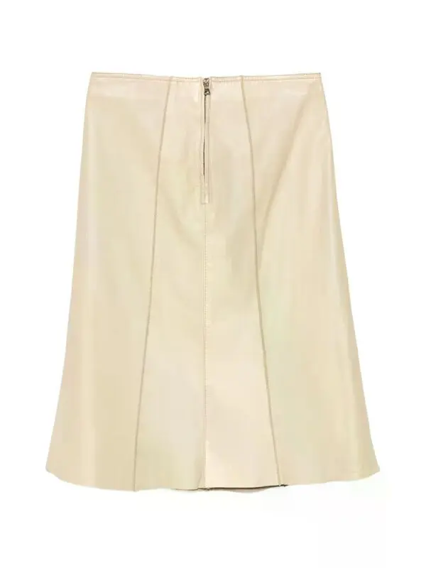 Prada A-line Leather Skirt