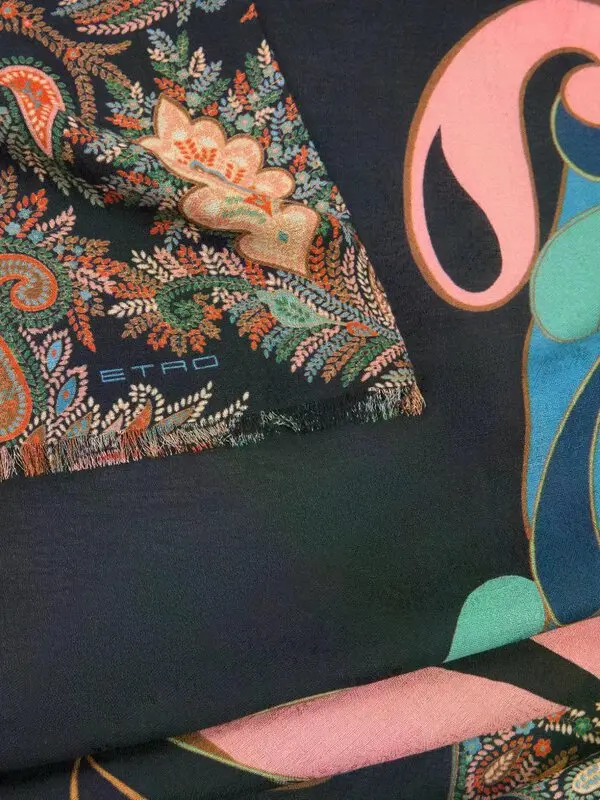 Etro Jacquard-paisley Motif Scarf
