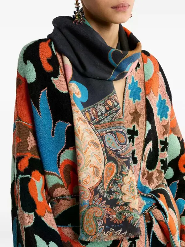 Etro Jacquard-paisley Motif Scarf