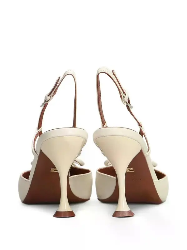 Lola Cruz Audrey Bow-detail Slingback Pumps