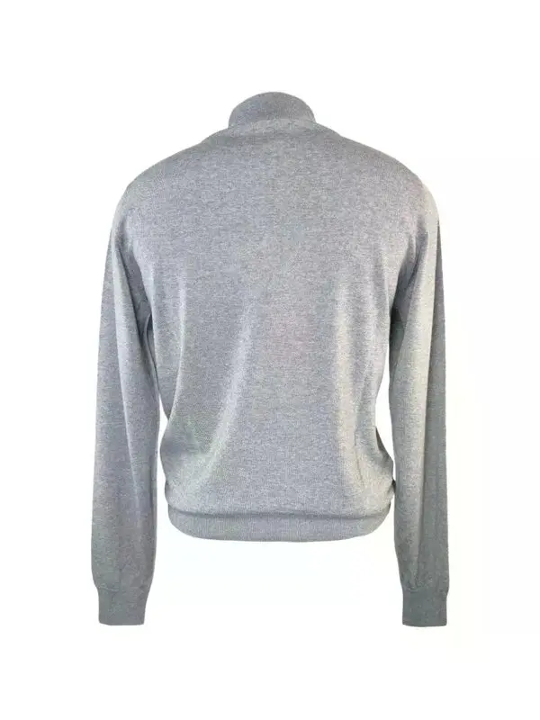 PIACENZA CASHMERE 1733 Merino Wool Quarter-zip Sweater - Grey