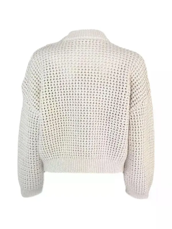 Brunello Cucinelli Button-detail Waffle Knit Sweater