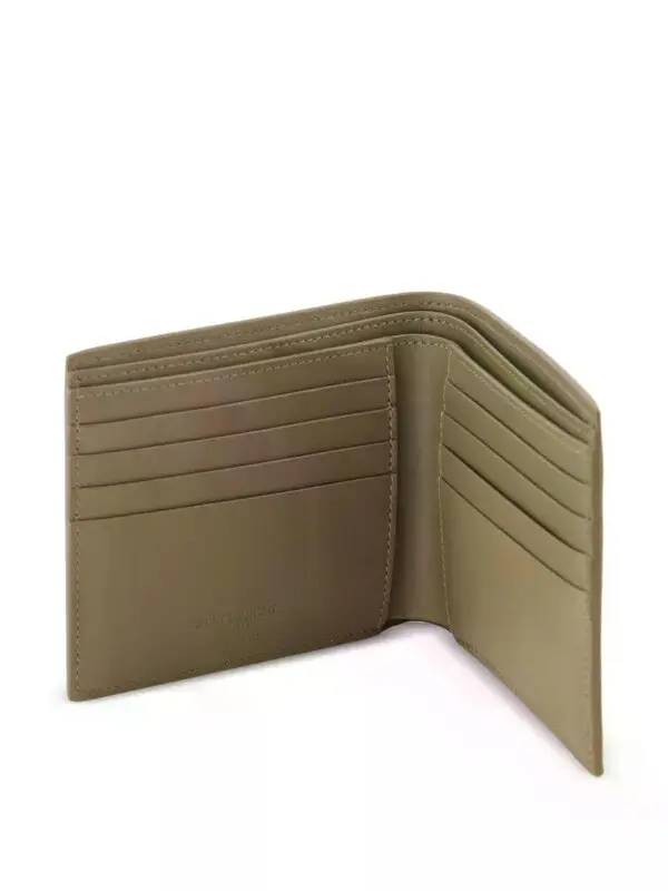 Saint Laurent Paris Logo-print Wallet - Neutrals