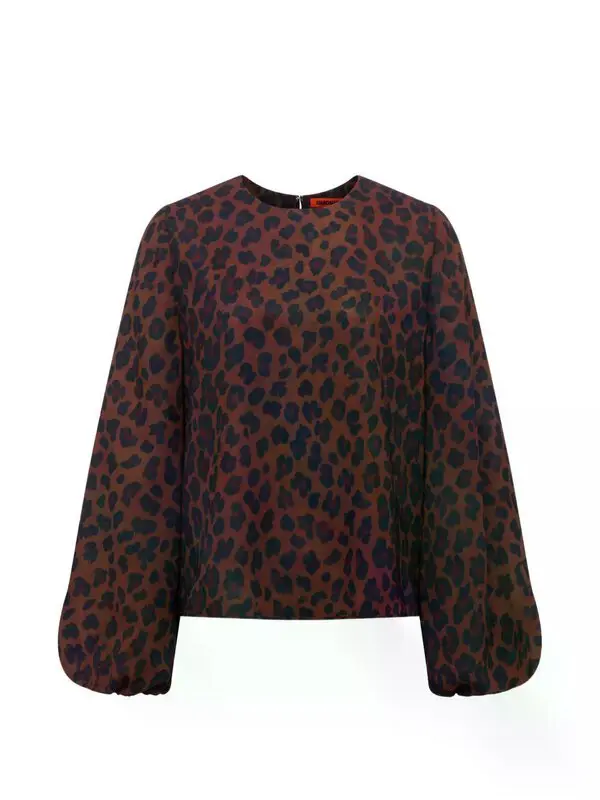 SIMONMILLER Joplin Leopard-print Chiffon Top