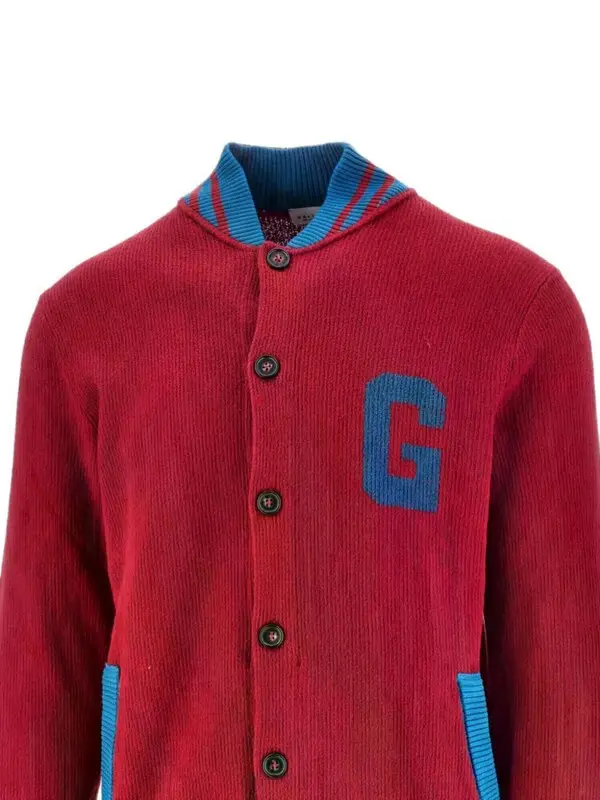 GALLIA Logo-patch Striped-trim Bomber Jacket