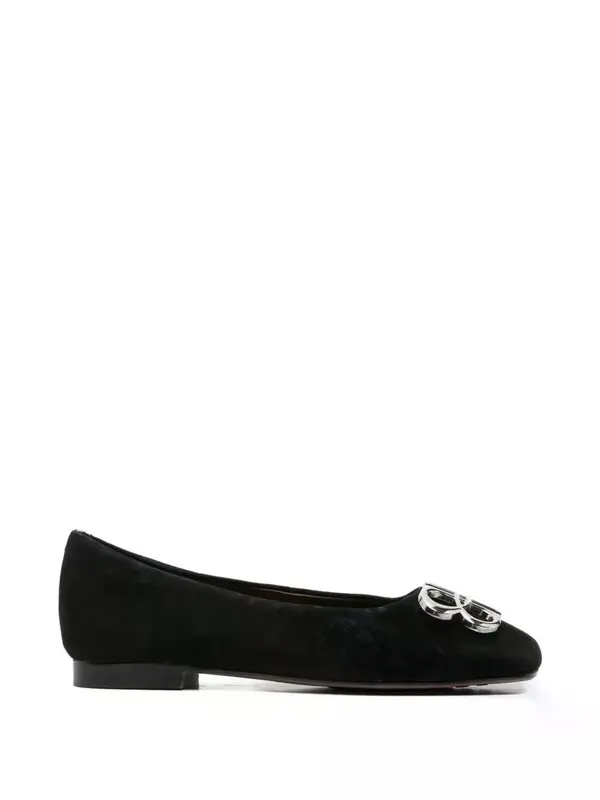 LINDA BAUMANN Suede Ballet Flats - Black
