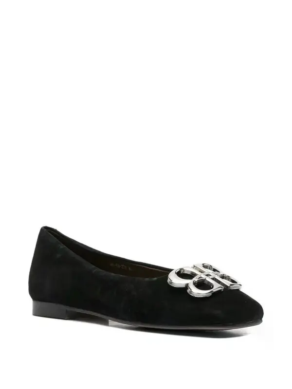 LINDA BAUMANN Suede Ballet Flats