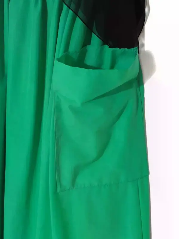 Undercover Sheer-paneled Cargo Midi Dress