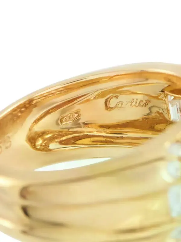 Cartier Pearl And Diamond Ring In 18k Yellow