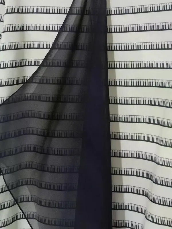 Undercover Piano-print Draped Panel Top