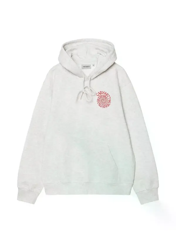 Carhartt Work In Progress Graphic Print Drawstring Hoodie - Grey