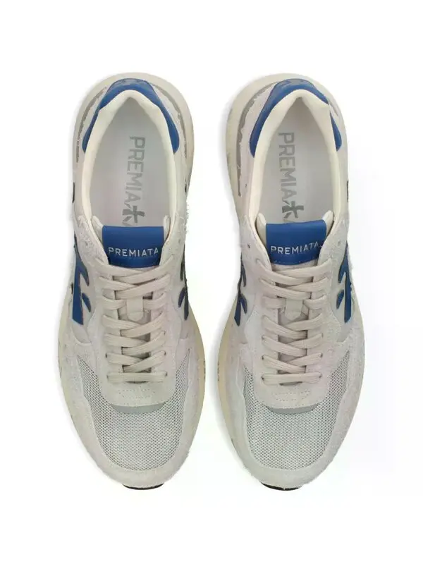 Premiata Mick Panelled Lace-up Sneakers - Neutrals
