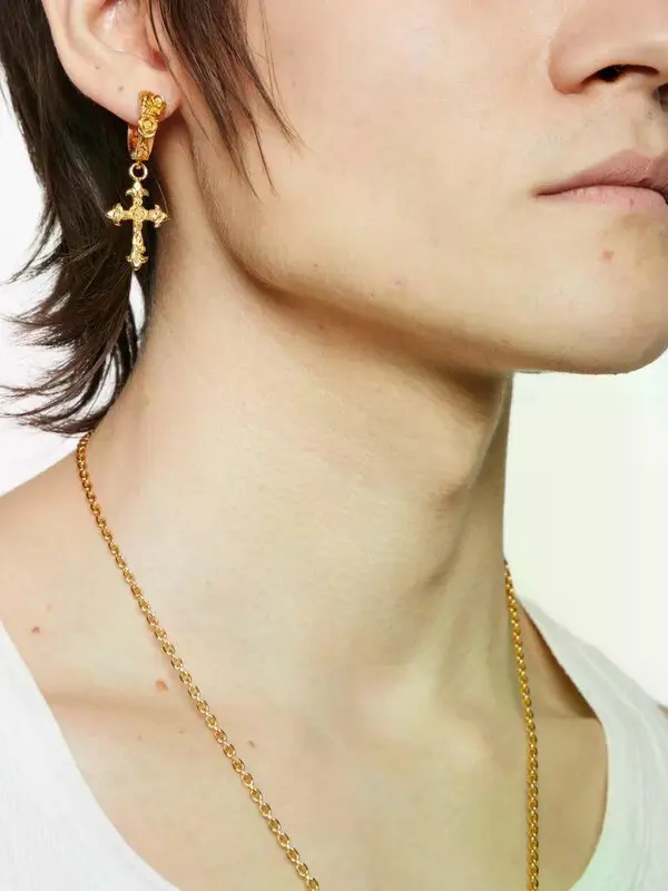 Emanuele Bicocchi Rose Cross Earring - Gold