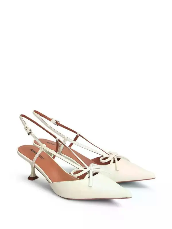 Lola Cruz Audrey Bow-detail Slingback Pumps