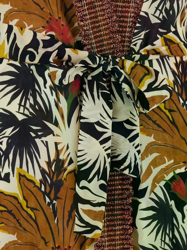 Anjuna Mixed-print Belted Dress